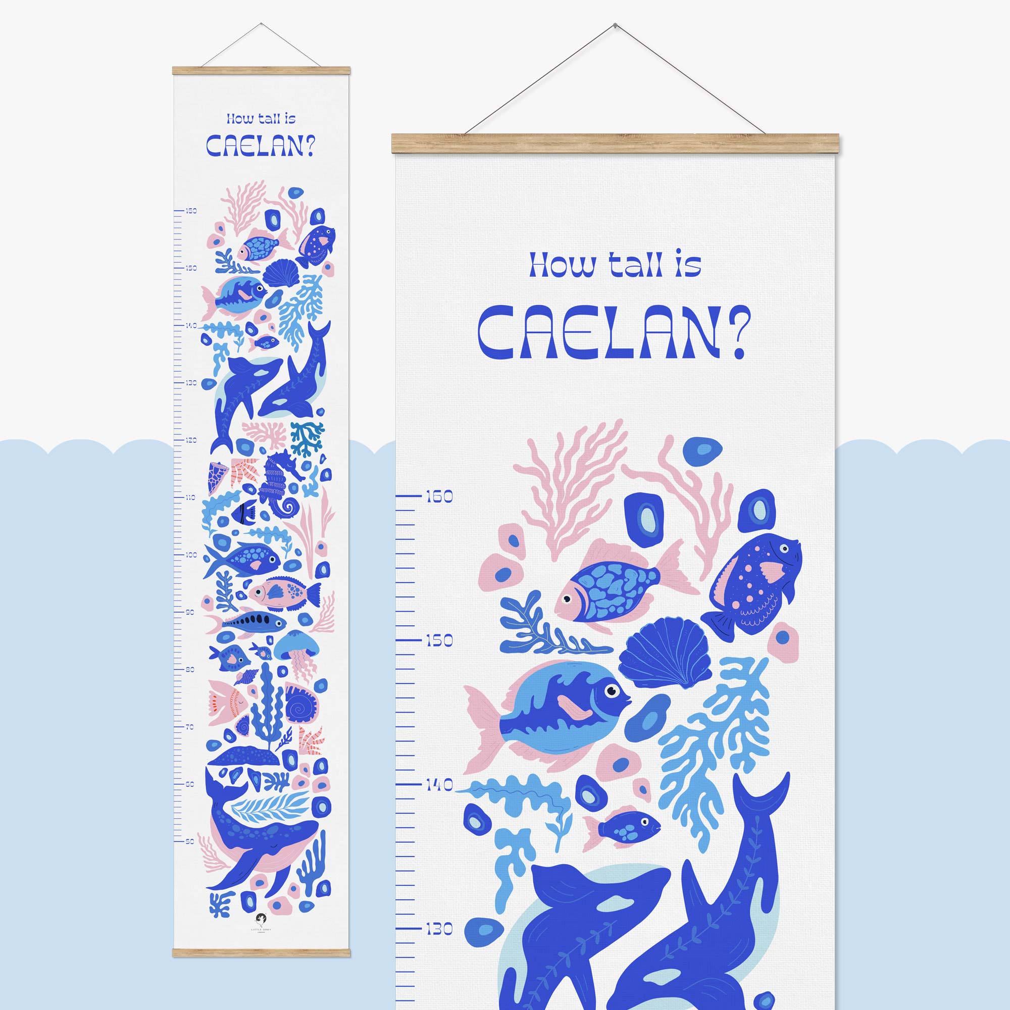 SEA WORLD PERSONALISED HEIGHT CHART – Little Grey London